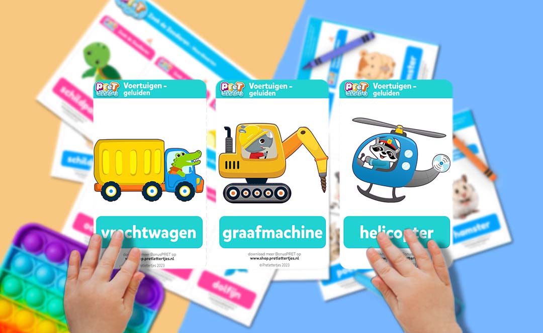 Voertuigen Geluiden - Pretlettertjes